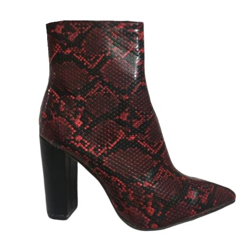 Bottines Imprimé Serpent Rouges | Esprit Serpent
